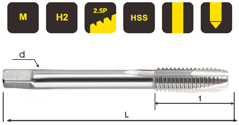 HSS High performance screw tip tap - High speed steel, 440C VG10 ...